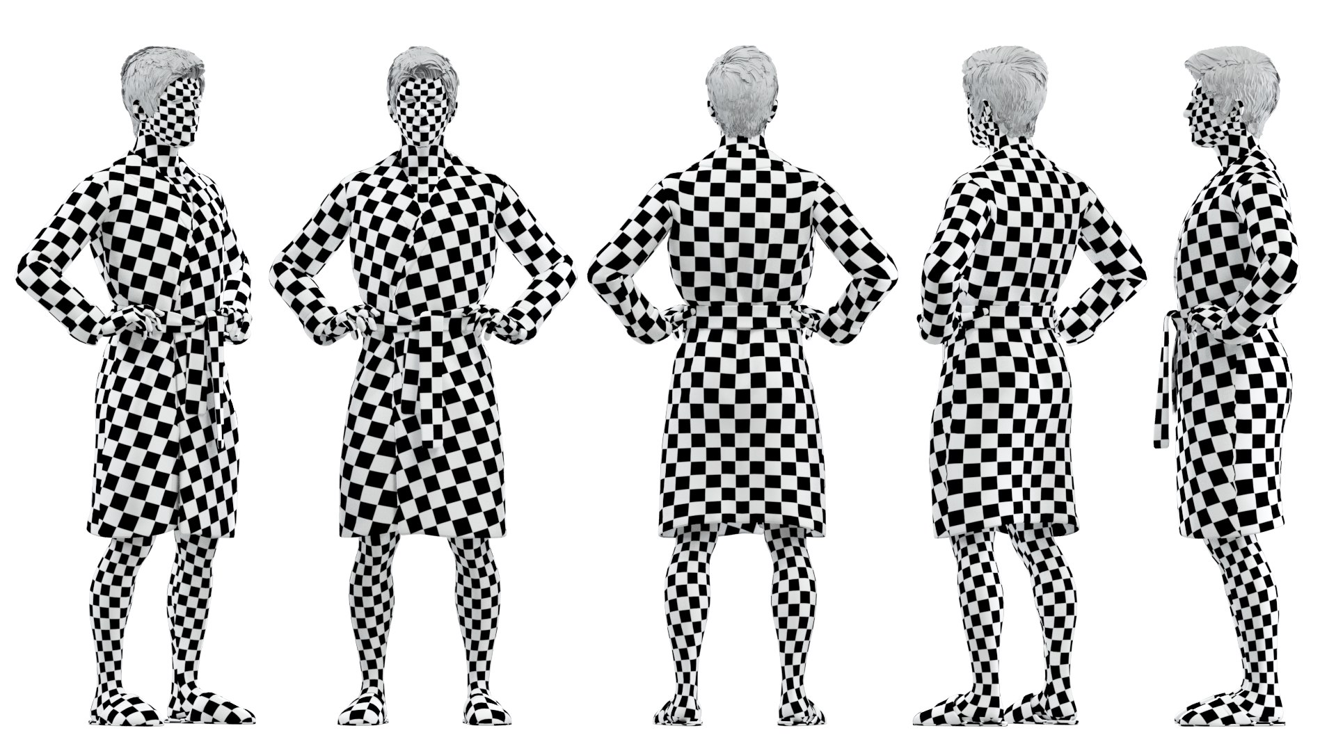 3D male bathrobe model - TurboSquid 1711382