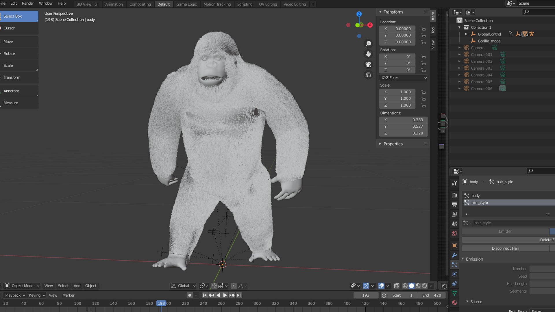 Cartoon Gorilla Animated Blender 3D Model - TurboSquid 1715766