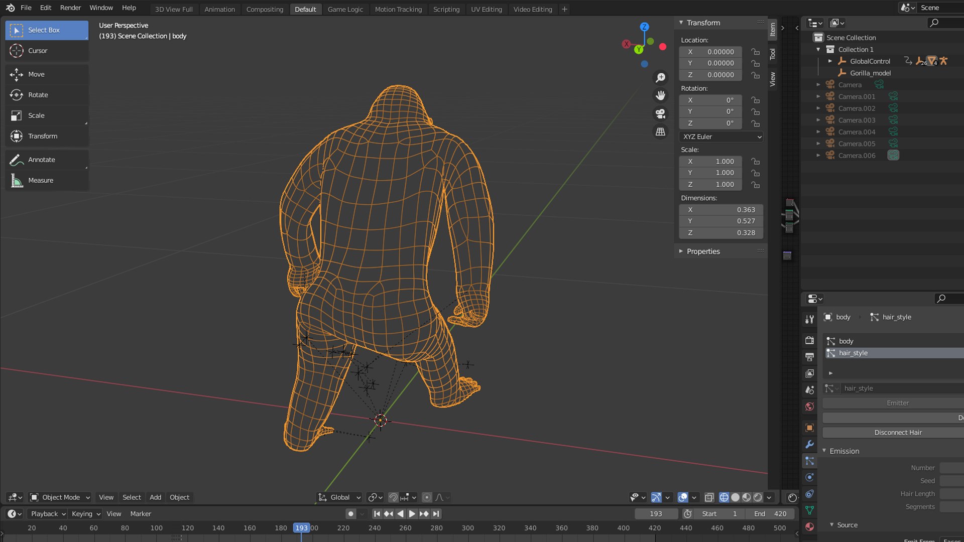 Cartoon Gorilla Animated Blender 3D Model - TurboSquid 1715766