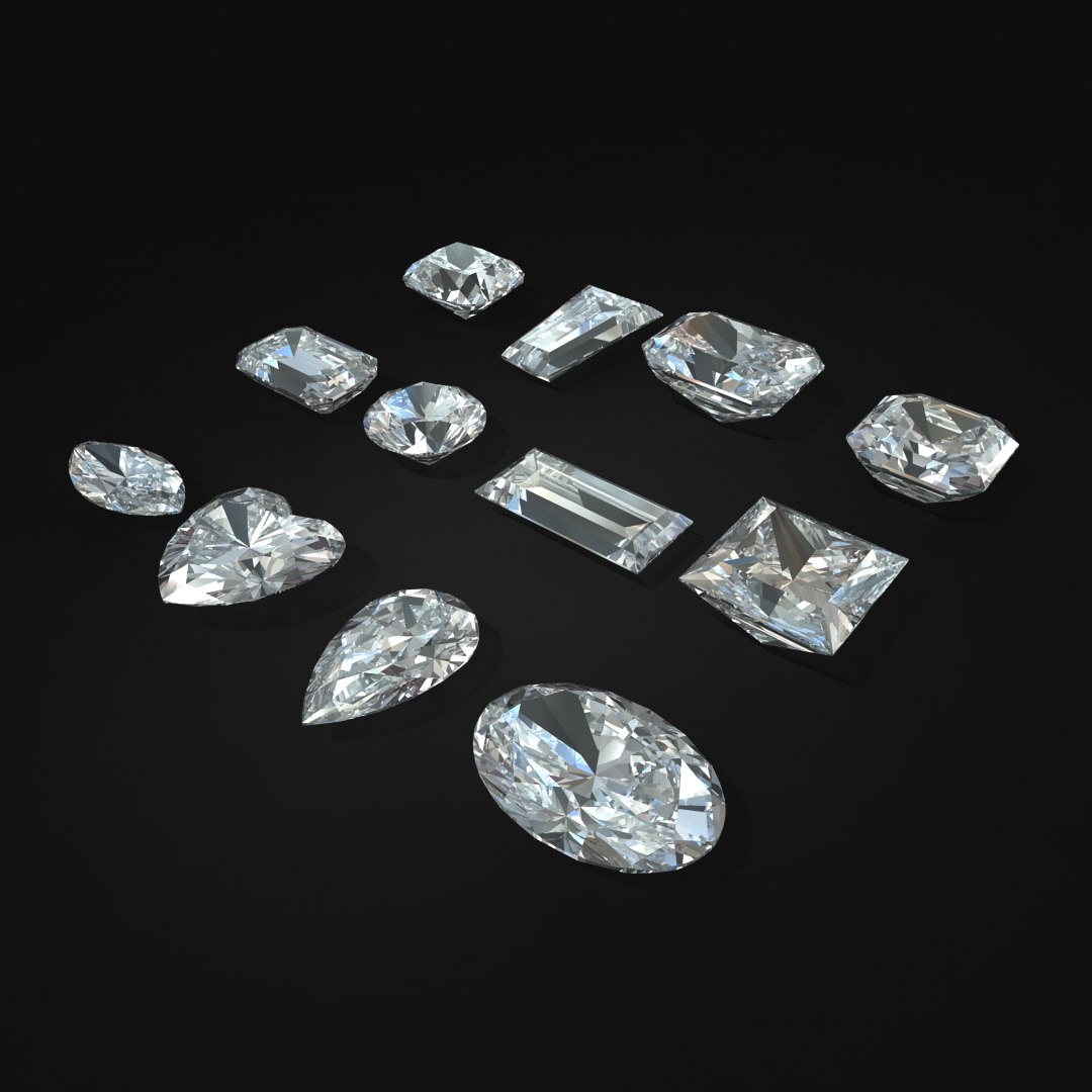 Cuts Diamond 3d Obj