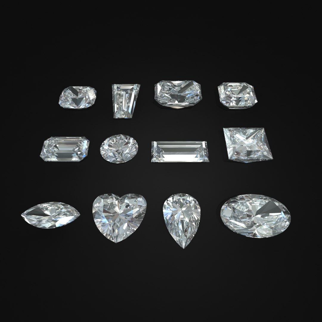 Cuts Diamond 3d Obj
