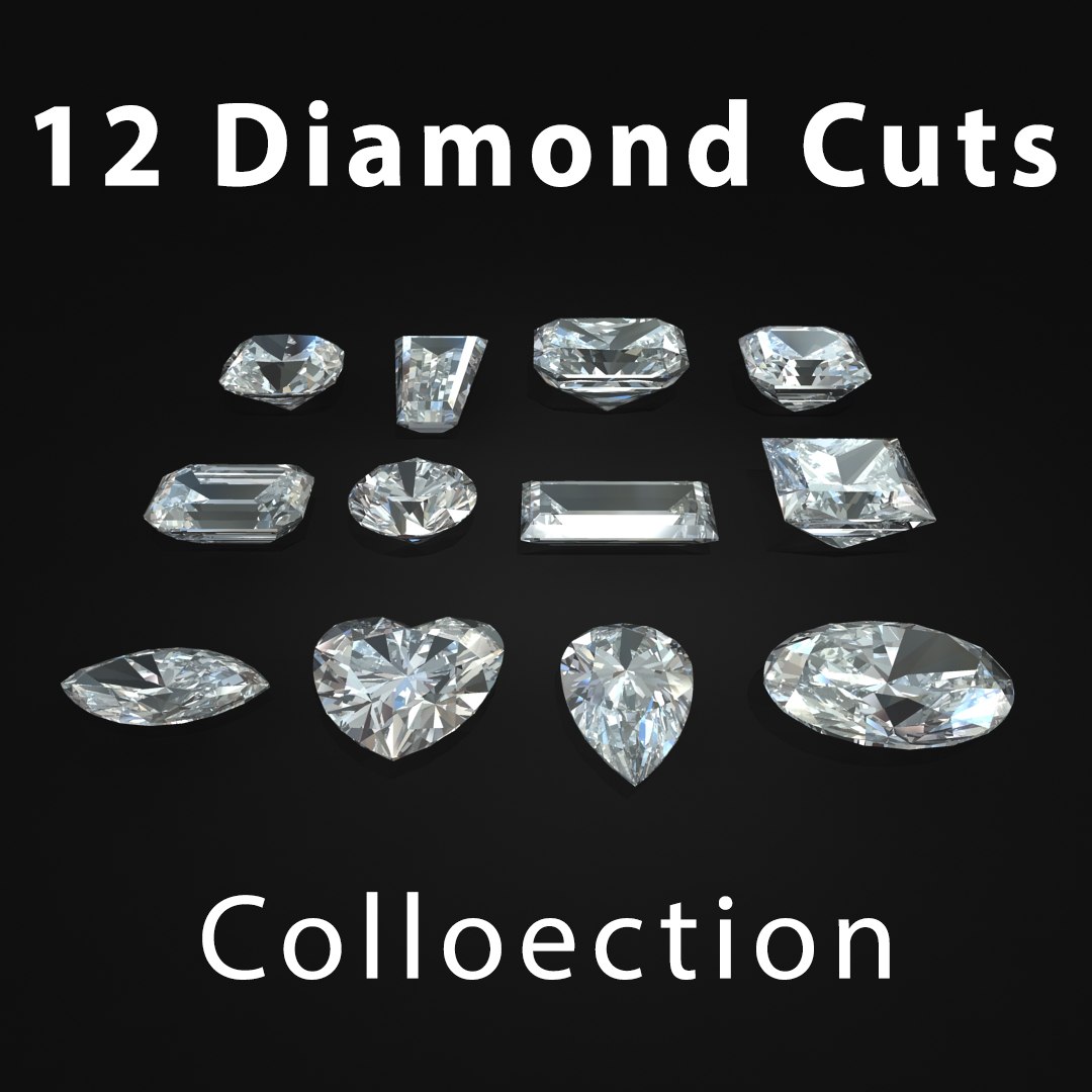 Cuts Diamond 3d Obj