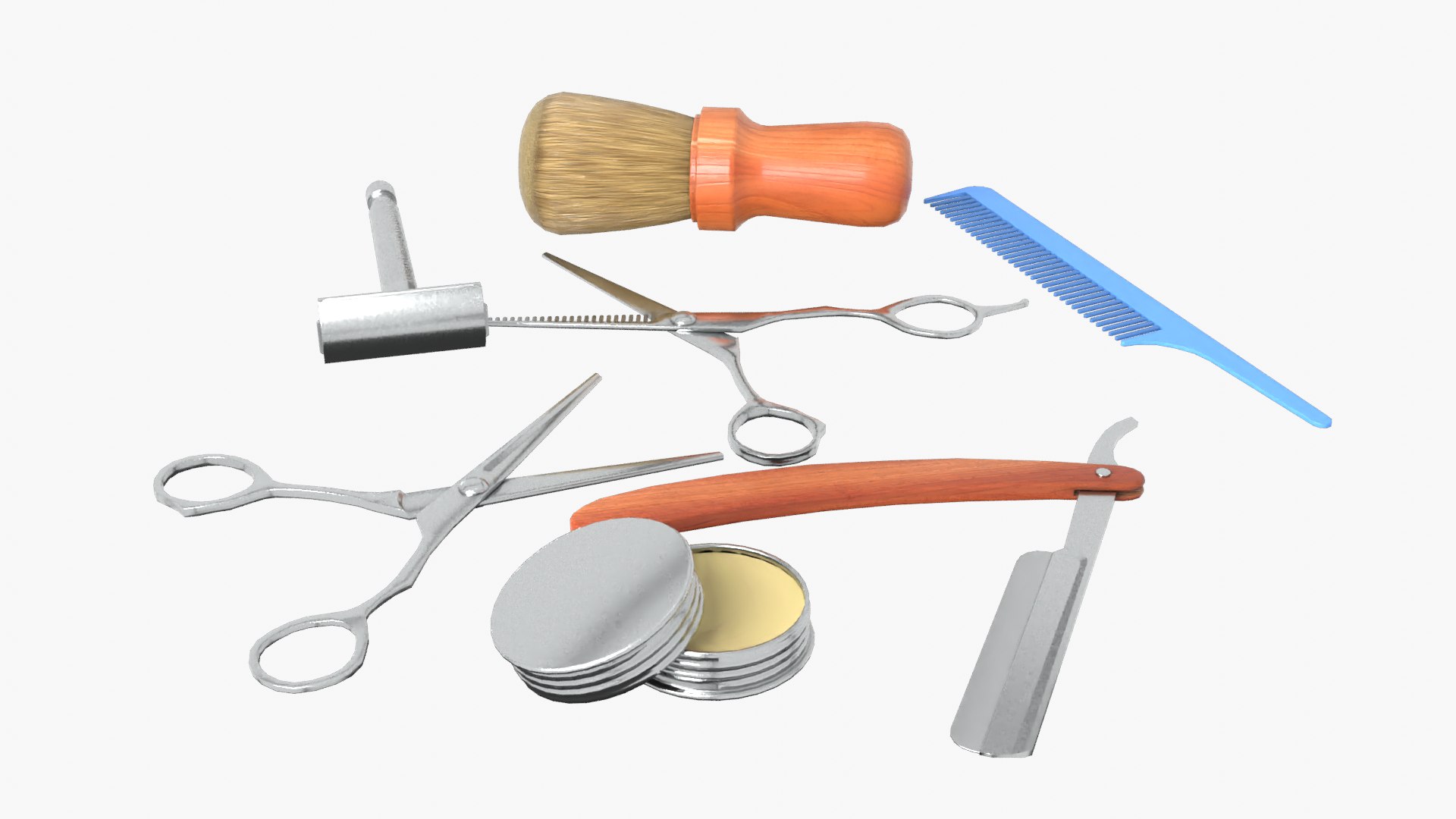 Barber Tools 3D Model - TurboSquid 1903161