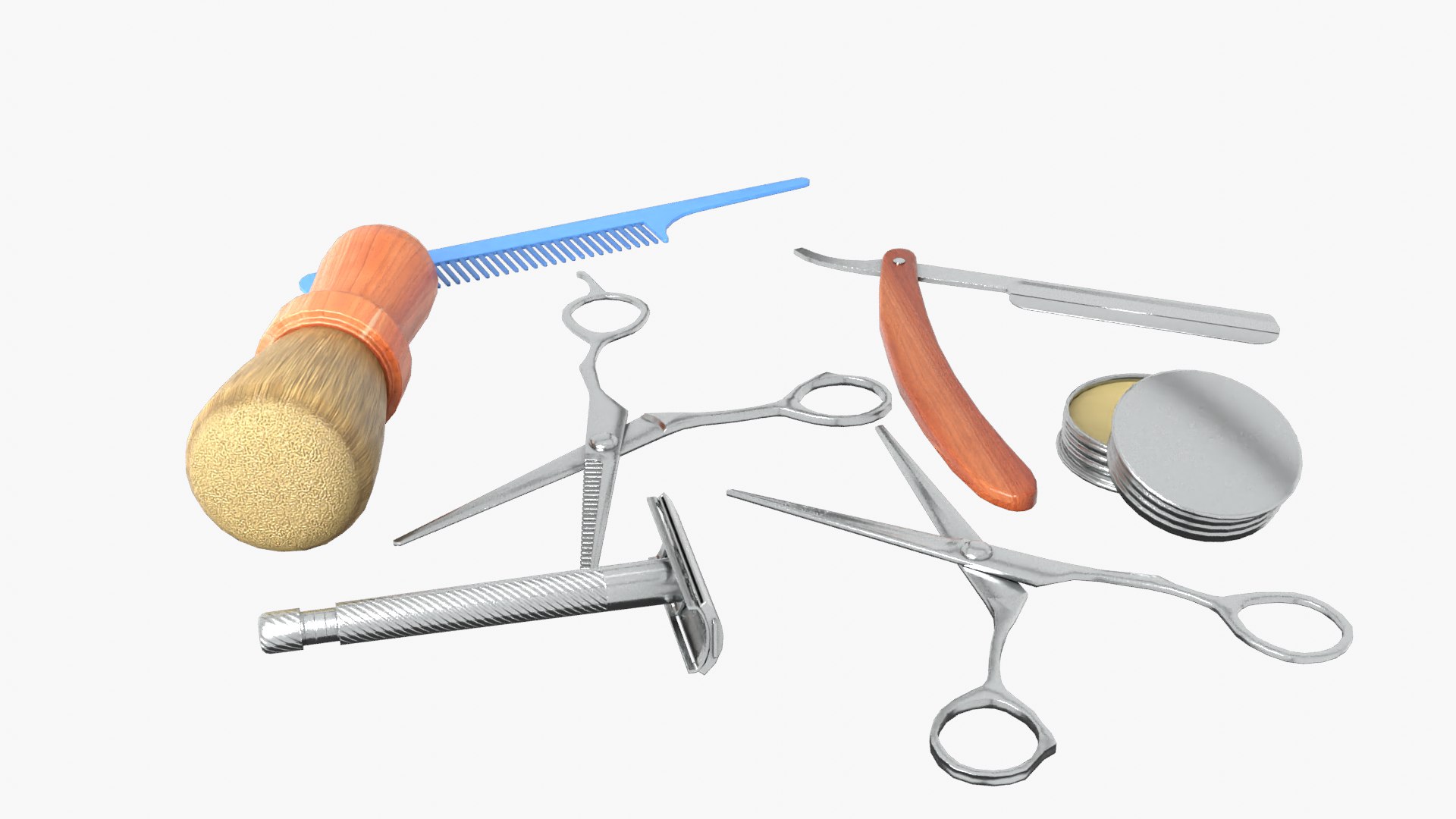 Barber Tools 3D Model - TurboSquid 1903161