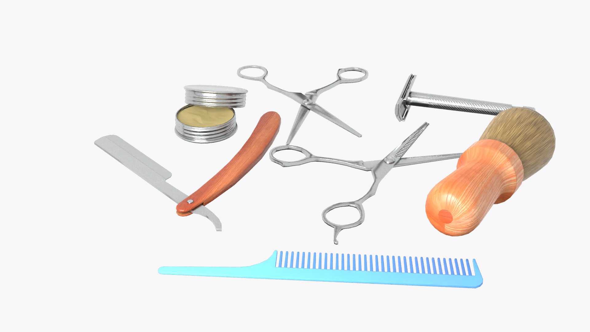 Barber Tools 3D Model - TurboSquid 1903161