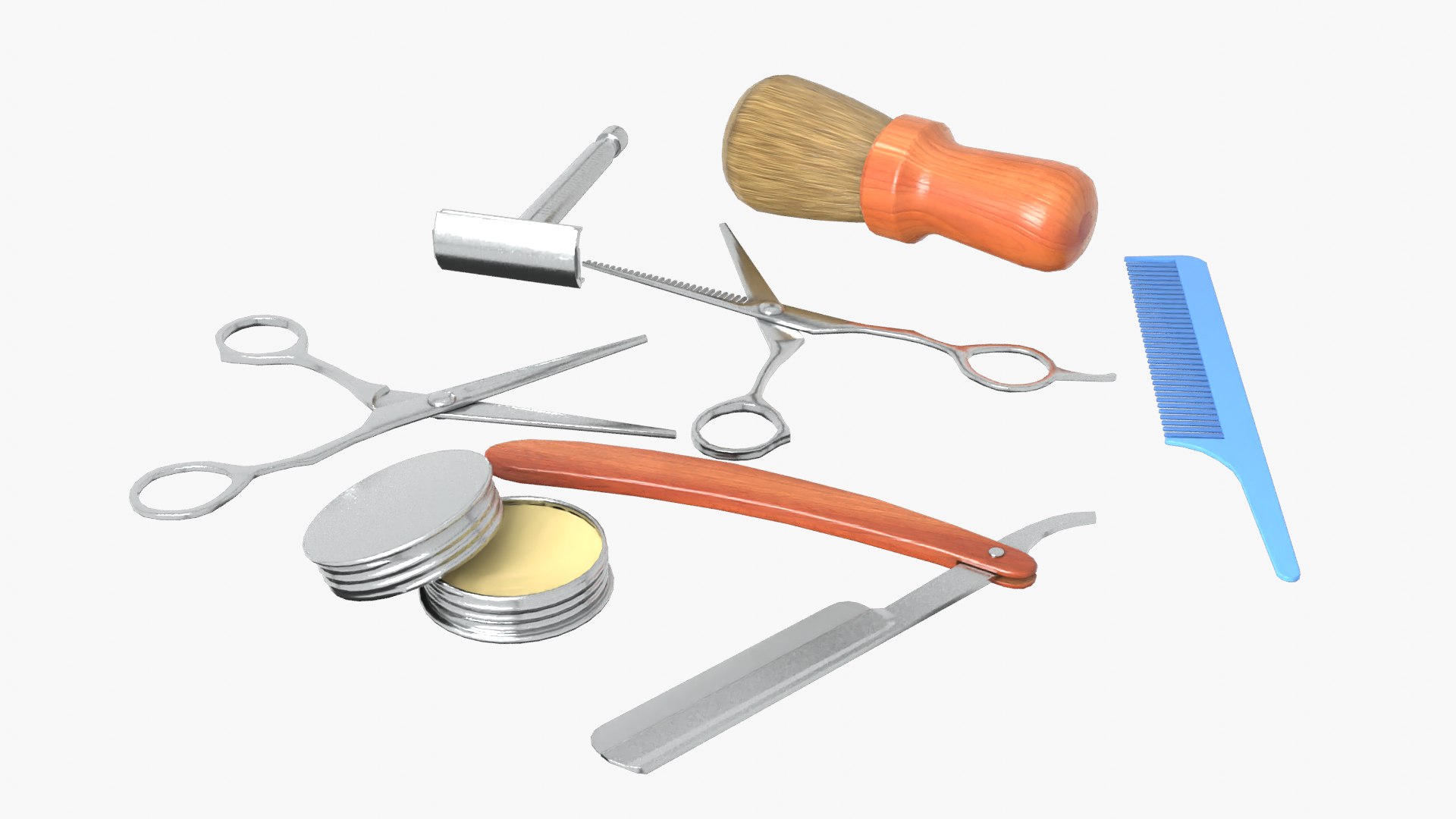Barber Tools 3D Model - TurboSquid 1903161