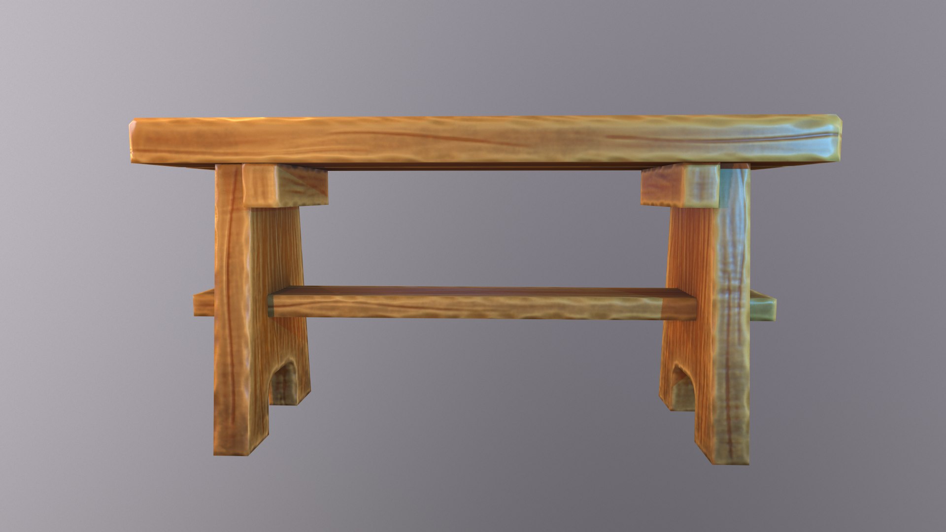 Stylized Medieval Bench Model - TurboSquid 1942295