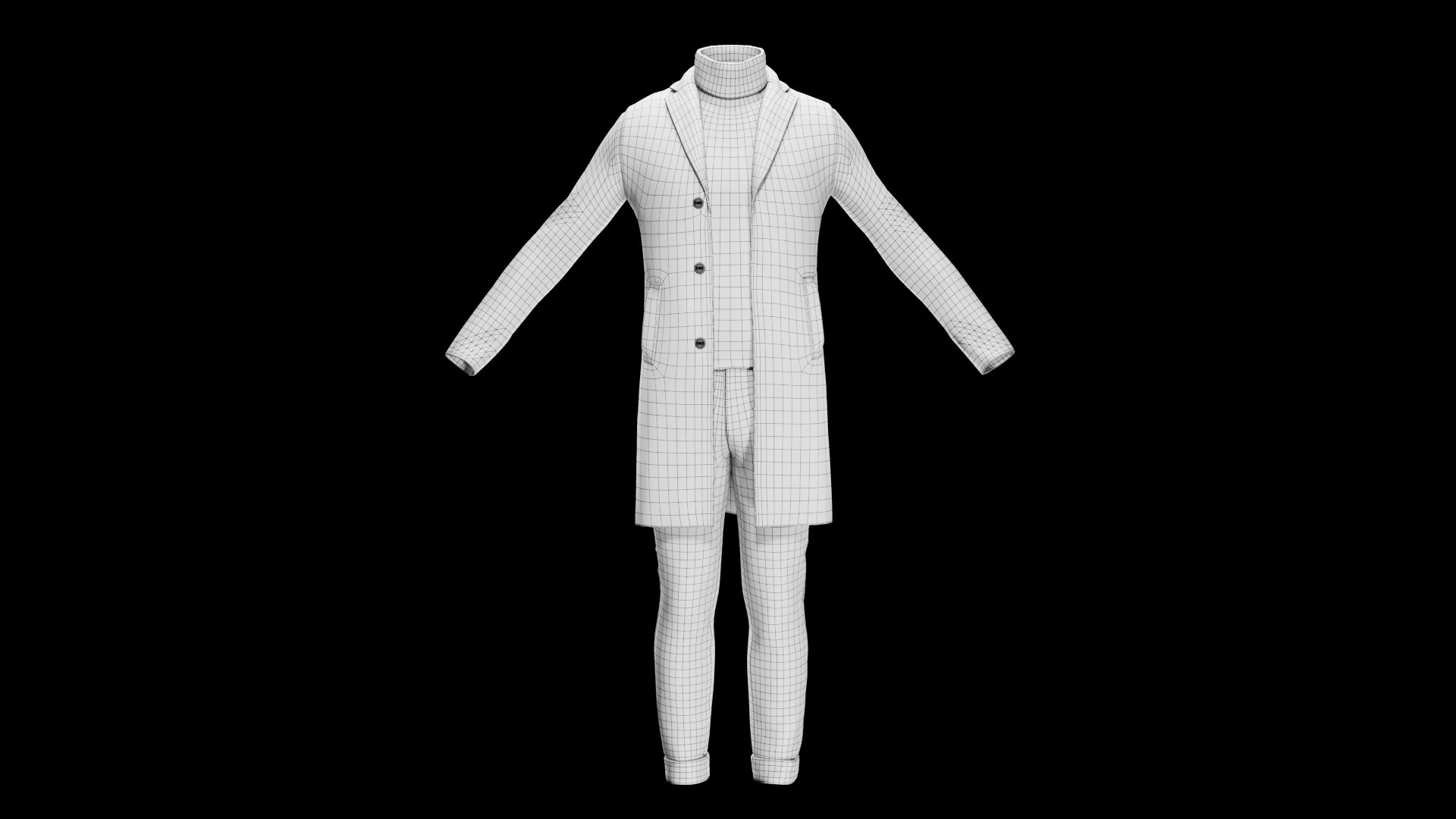 3D Model Mens Set Clothes 02 - TurboSquid 2184929