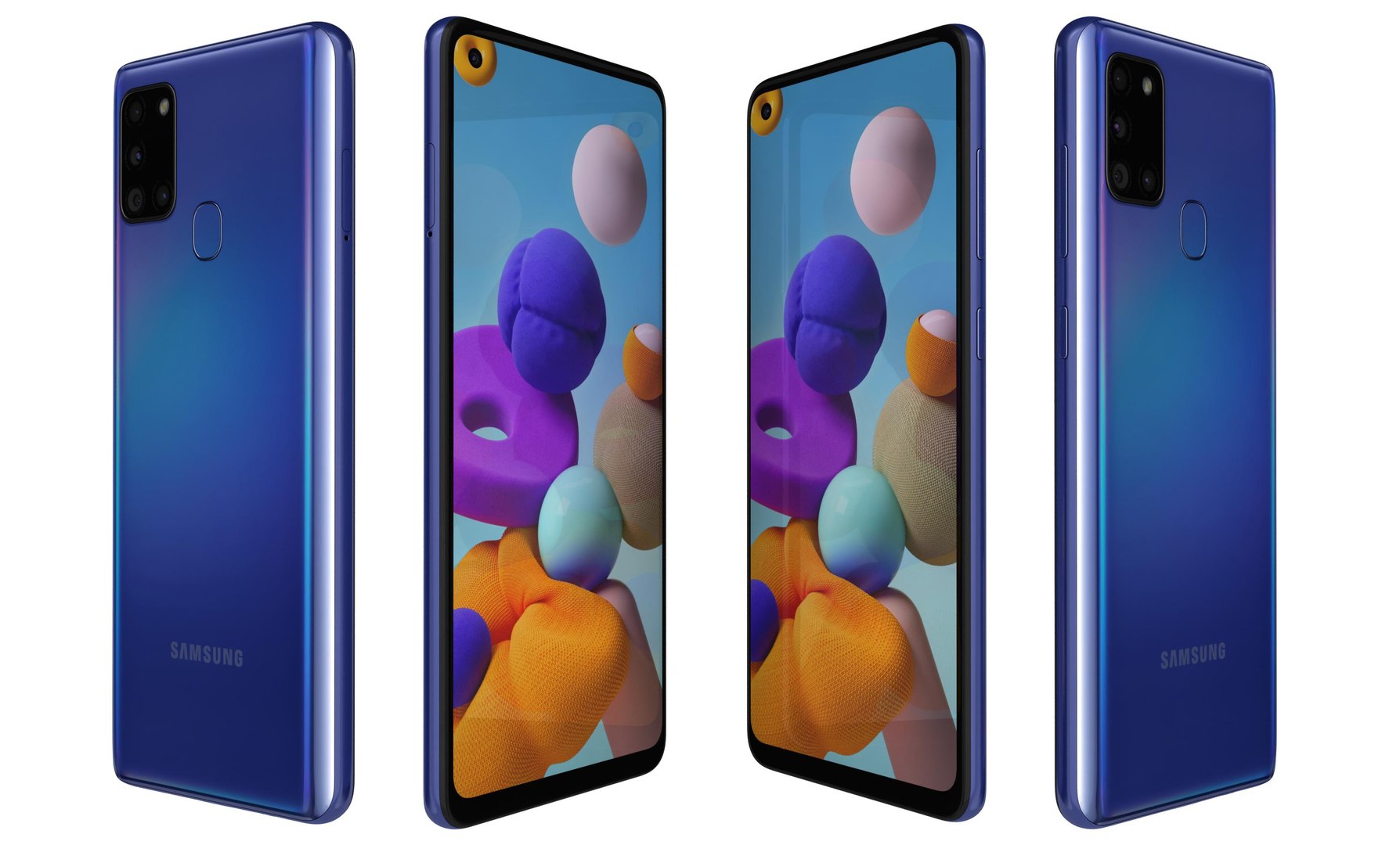 Samsung Galaxy A21s Blue 3D Model - TurboSquid 1573301