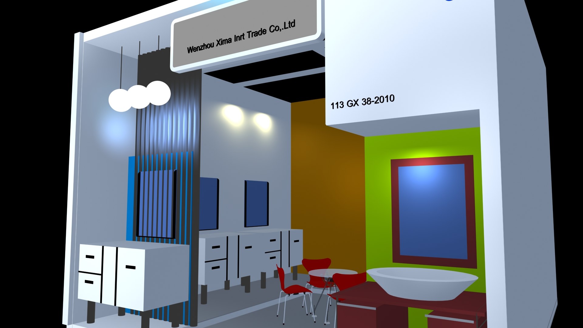 3D 1 Side Open Stand Booth Model - TurboSquid 1955038