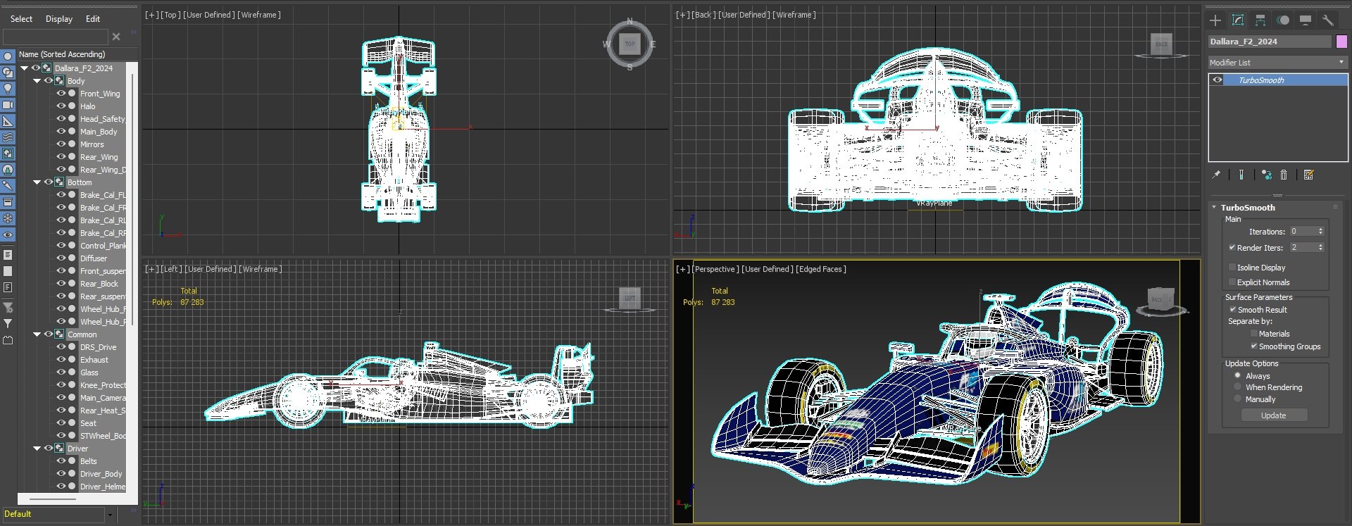 Dallara F2 2024 Formula 2 Race Car 3D model - TurboSquid 2141459