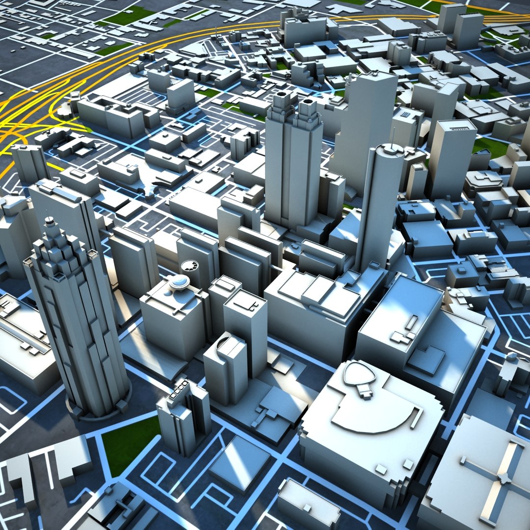 Atlanta Skyline 3d Model