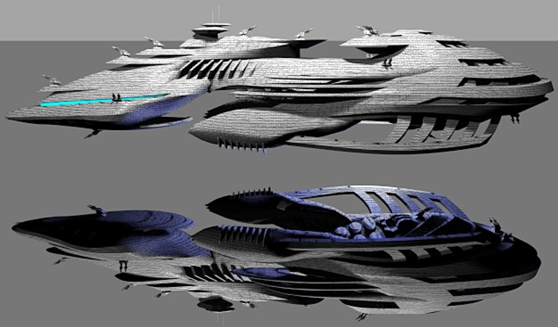 alien ship 3d 3ds
