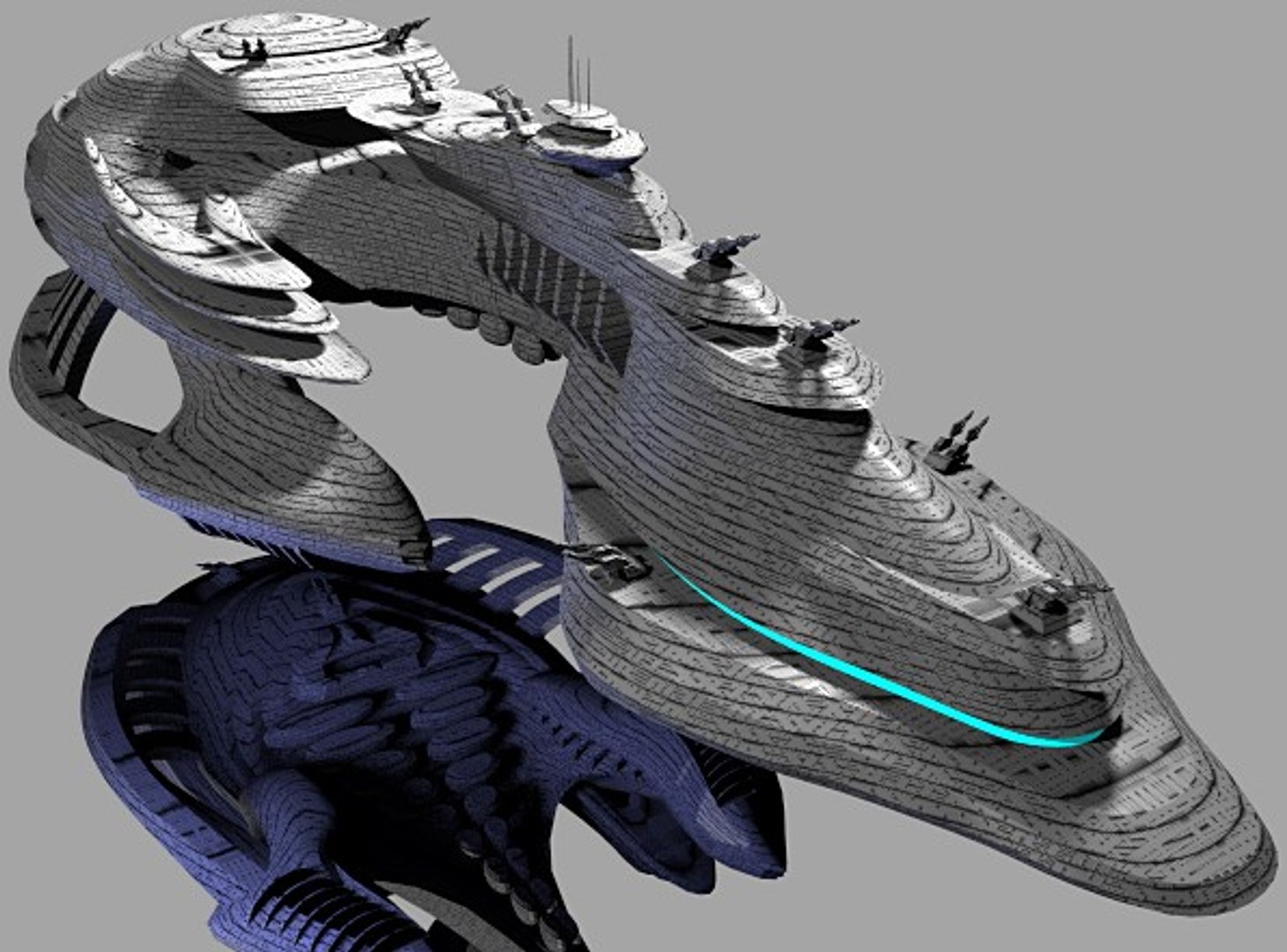 alien ship 3d 3ds