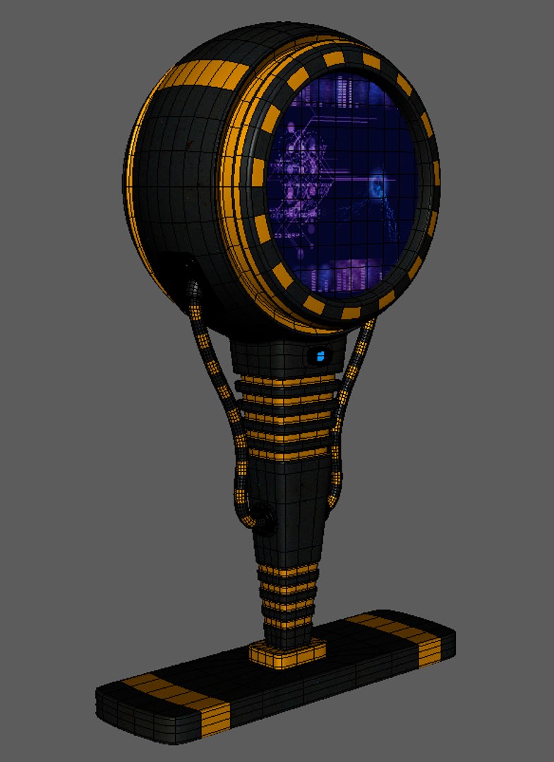 3d model panel monitor