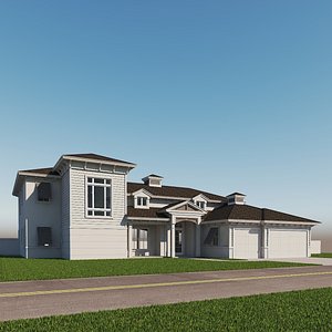 Colonial House 3D Models for Download | TurboSquid