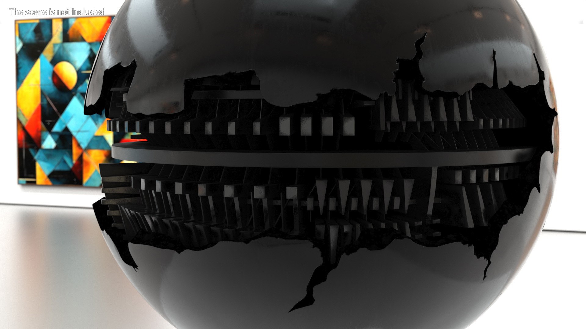 Black Fractured Sphere In Hand 3D Model - TurboSquid 2371418