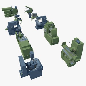 lathe turner turnery 3d model