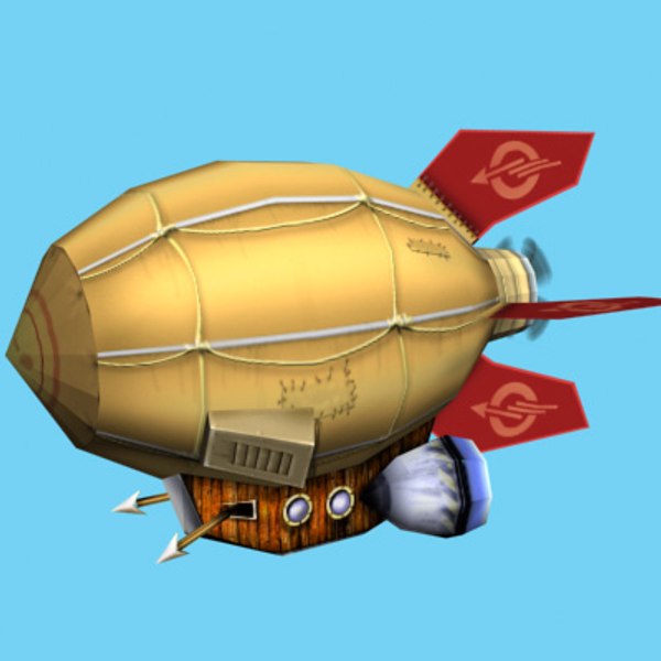 steampank aircraft 3d model