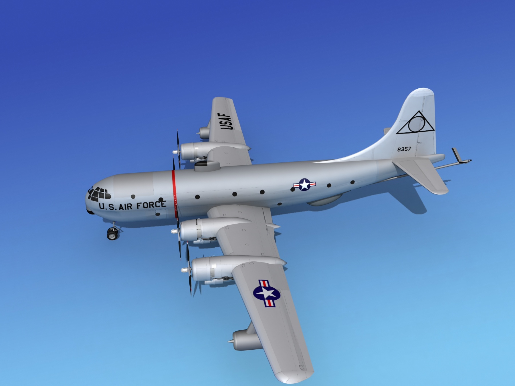 propellers tanker kc-97 boeing 3d 3ds