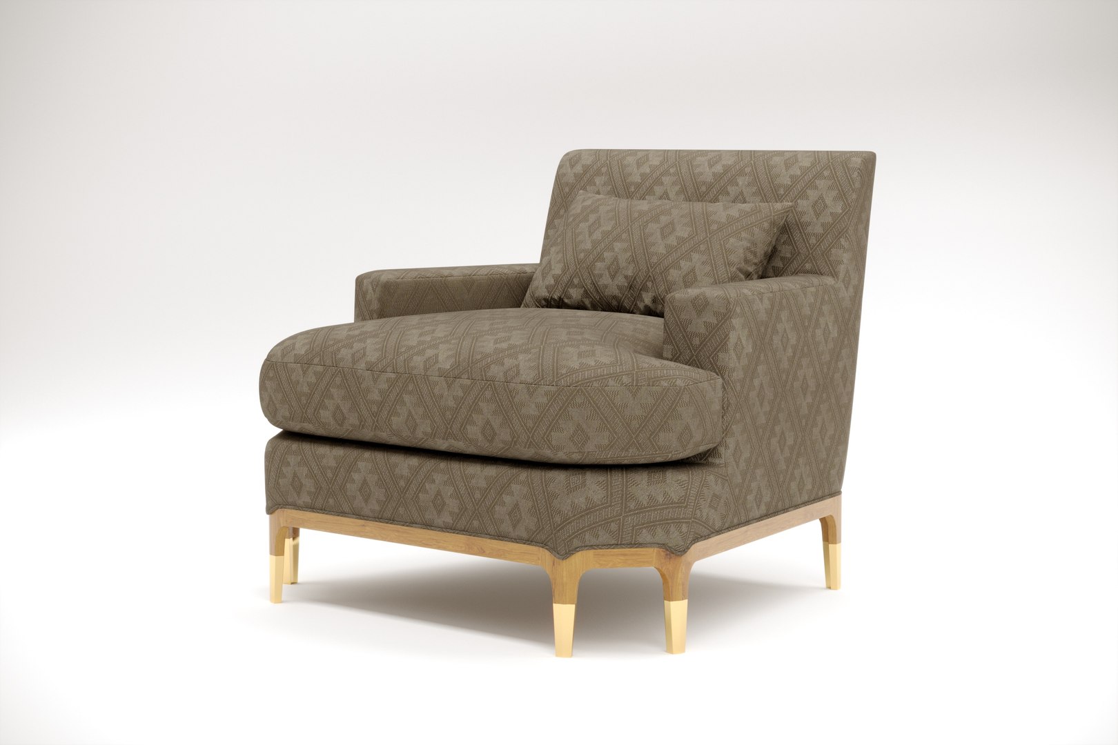 Cubist Lounge Chair With Cushion 3D - TurboSquid 1909170