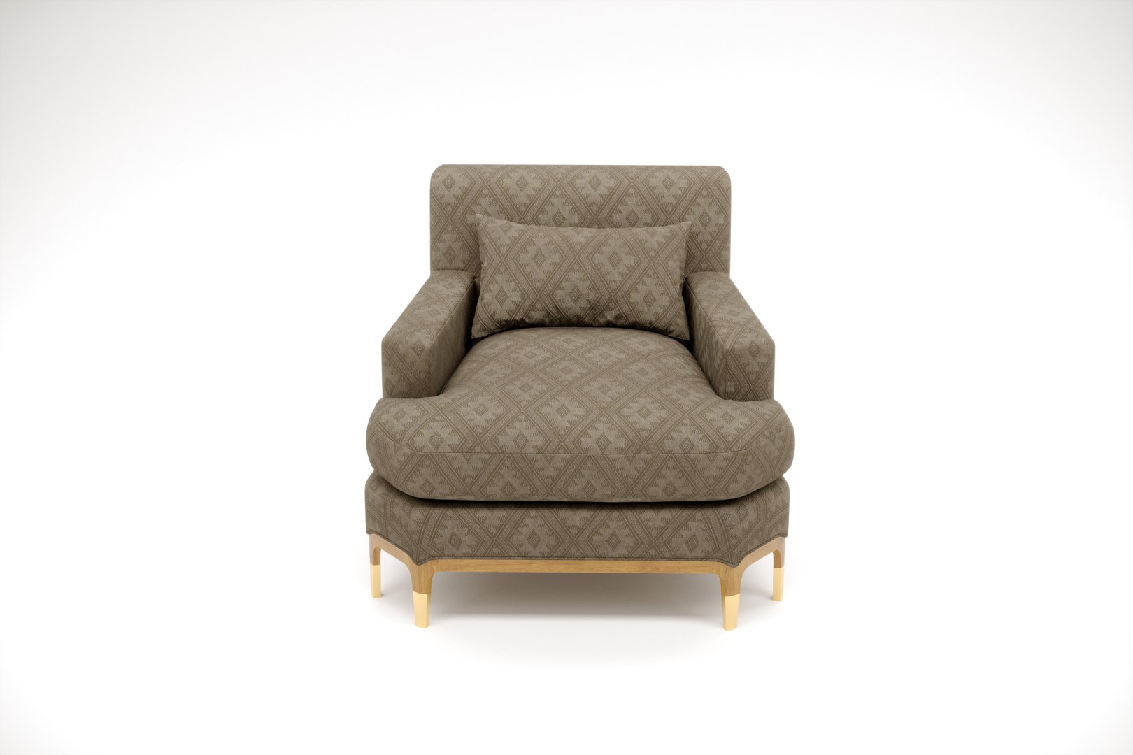 Cubist Lounge Chair With Cushion 3D - TurboSquid 1909170