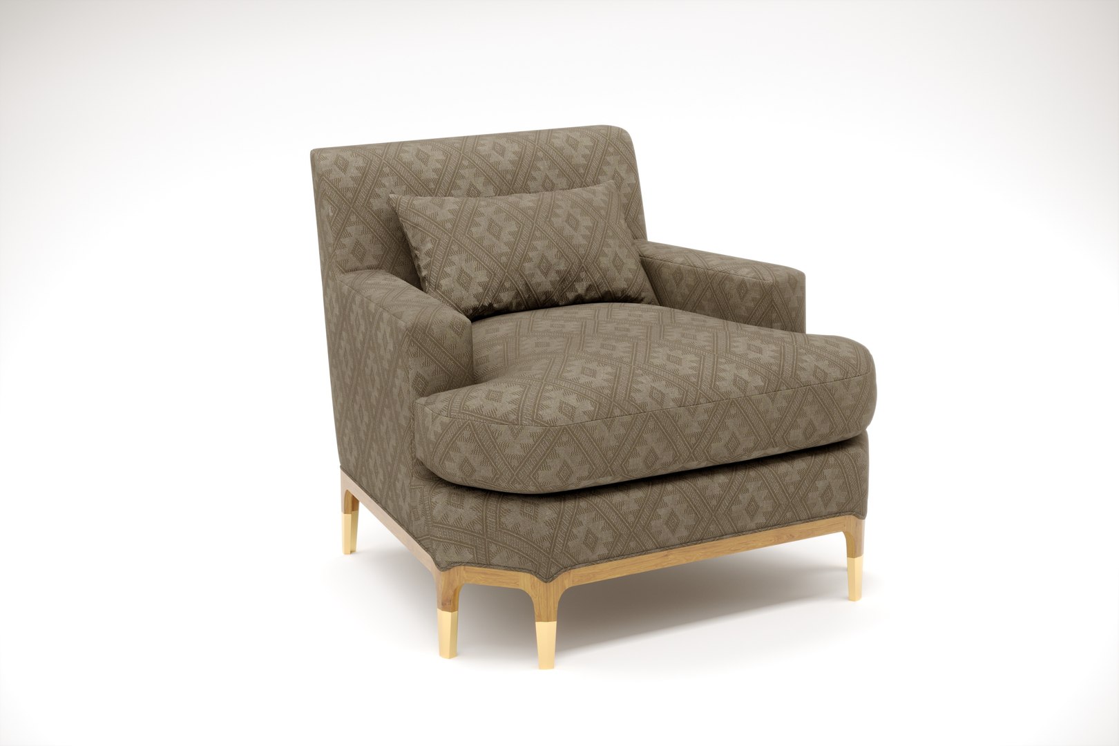 Cubist Lounge Chair With Cushion 3D - TurboSquid 1909170