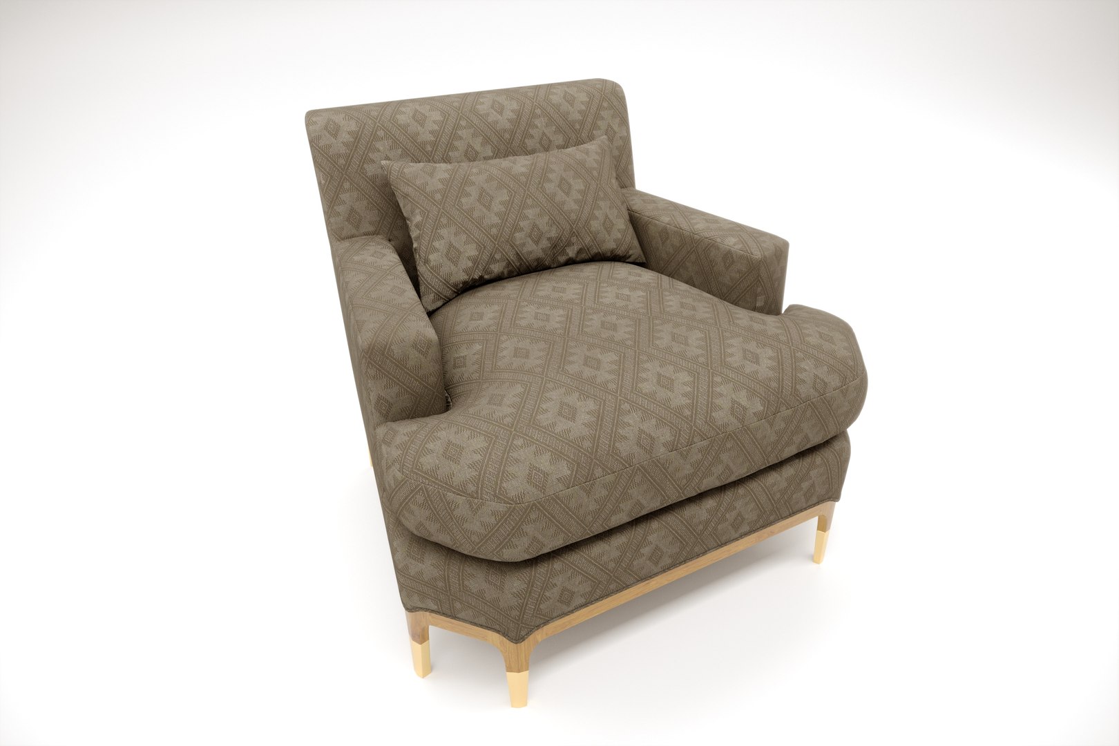 Cubist Lounge Chair With Cushion 3D - TurboSquid 1909170