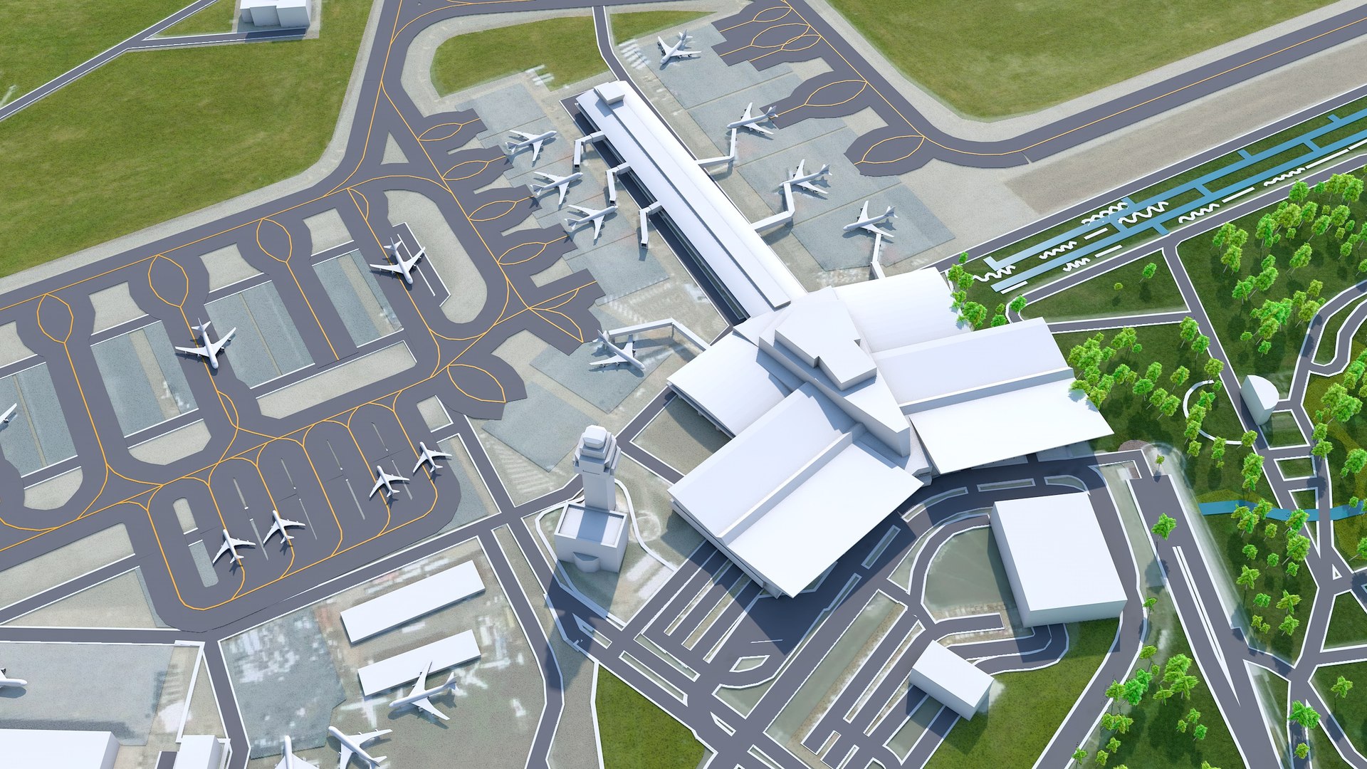 3D Sofia Airport - TurboSquid 2016209