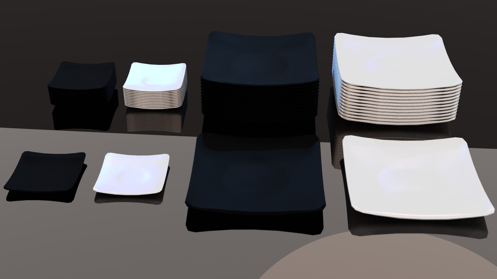 3D Model Plates And Saucers - TurboSquid 1984748