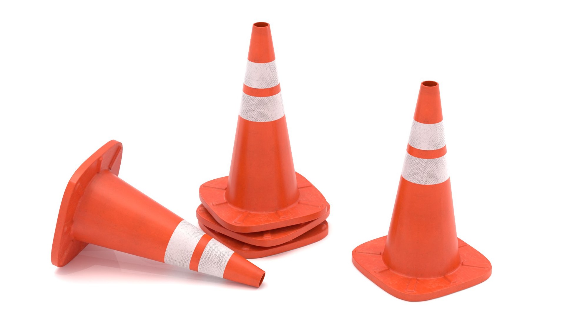 3D Traffic Cone v3 model - TurboSquid 2124655