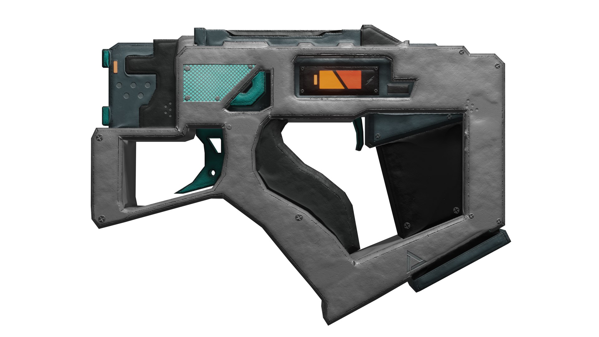 3D Low Poly Sci-fi Metalic Pistol Gun Model - TurboSquid 2055693
