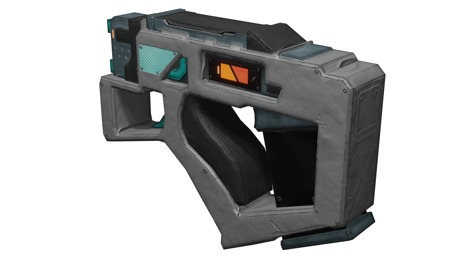 3D Low Poly Sci-fi Metalic Pistol Gun Model - TurboSquid 2055693