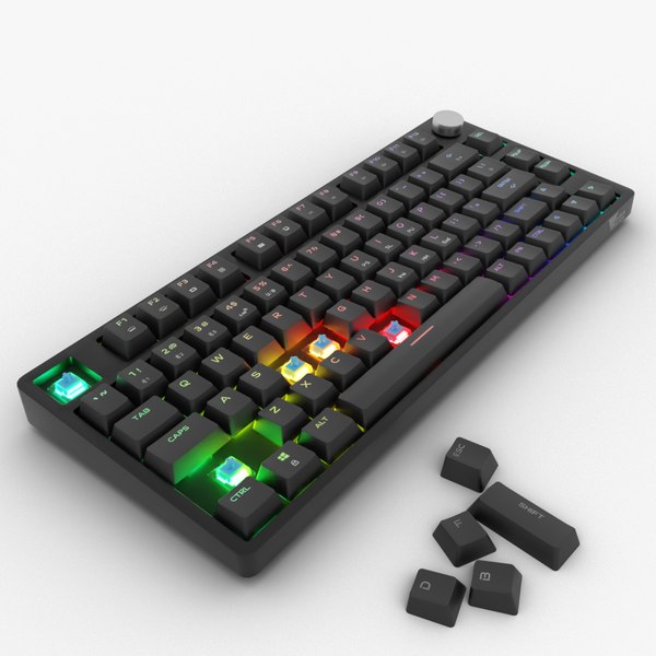modelo 3d Teclado mecánico RGB inalámbrico VortexSeries GT-8 ...