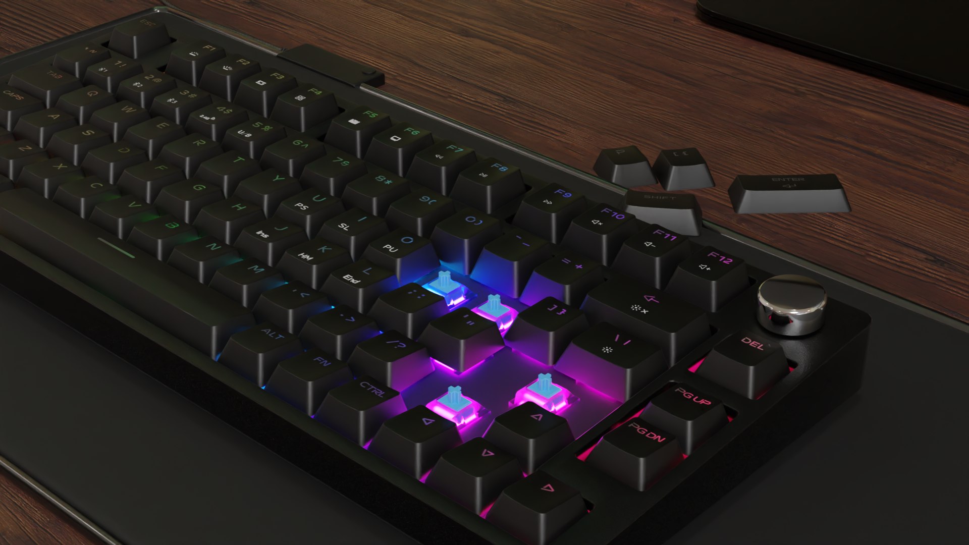 3D Model VortexSeries GT-8 Wireless RGB Mechanical Keyboard Smokey ...