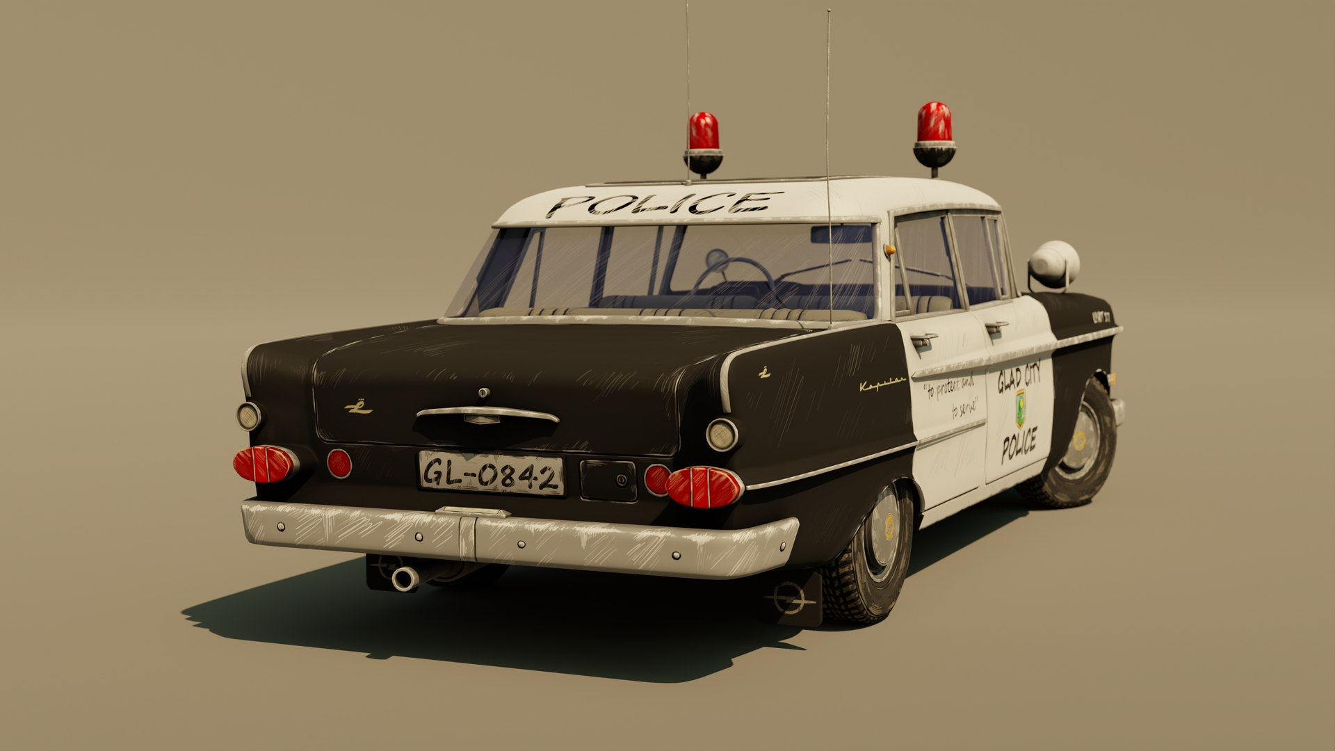 3D Stylized Police Car Model - TurboSquid 1579961