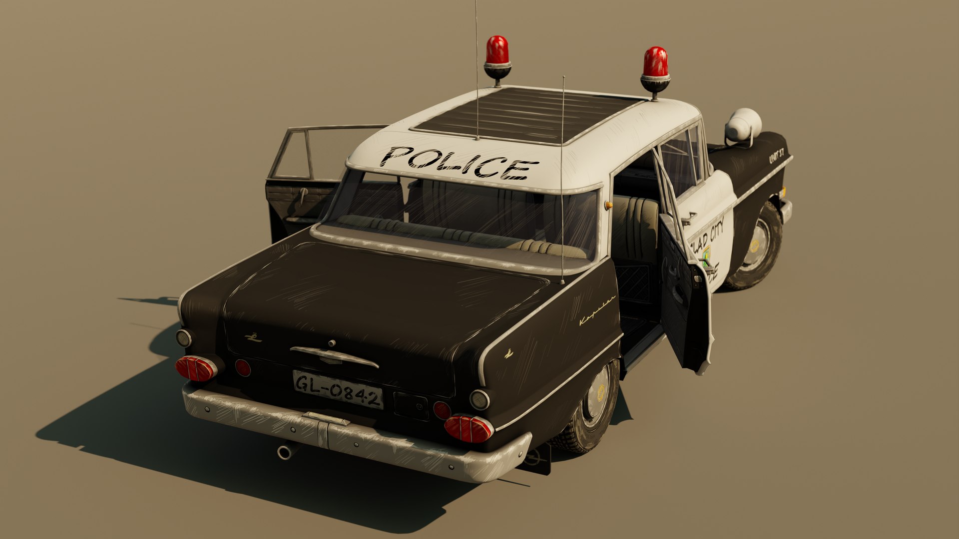 3D Stylized Police Car Model - TurboSquid 1579961