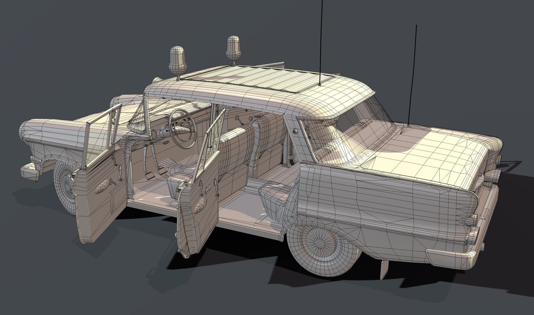 3D Stylized Police Car Model - TurboSquid 1579961
