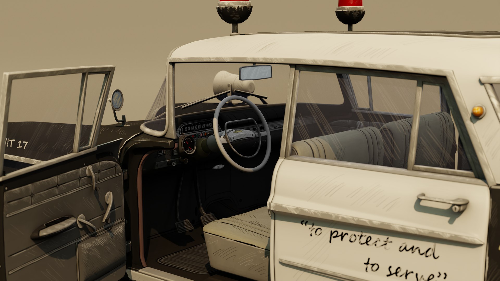 3D Stylized Police Car Model - TurboSquid 1579961