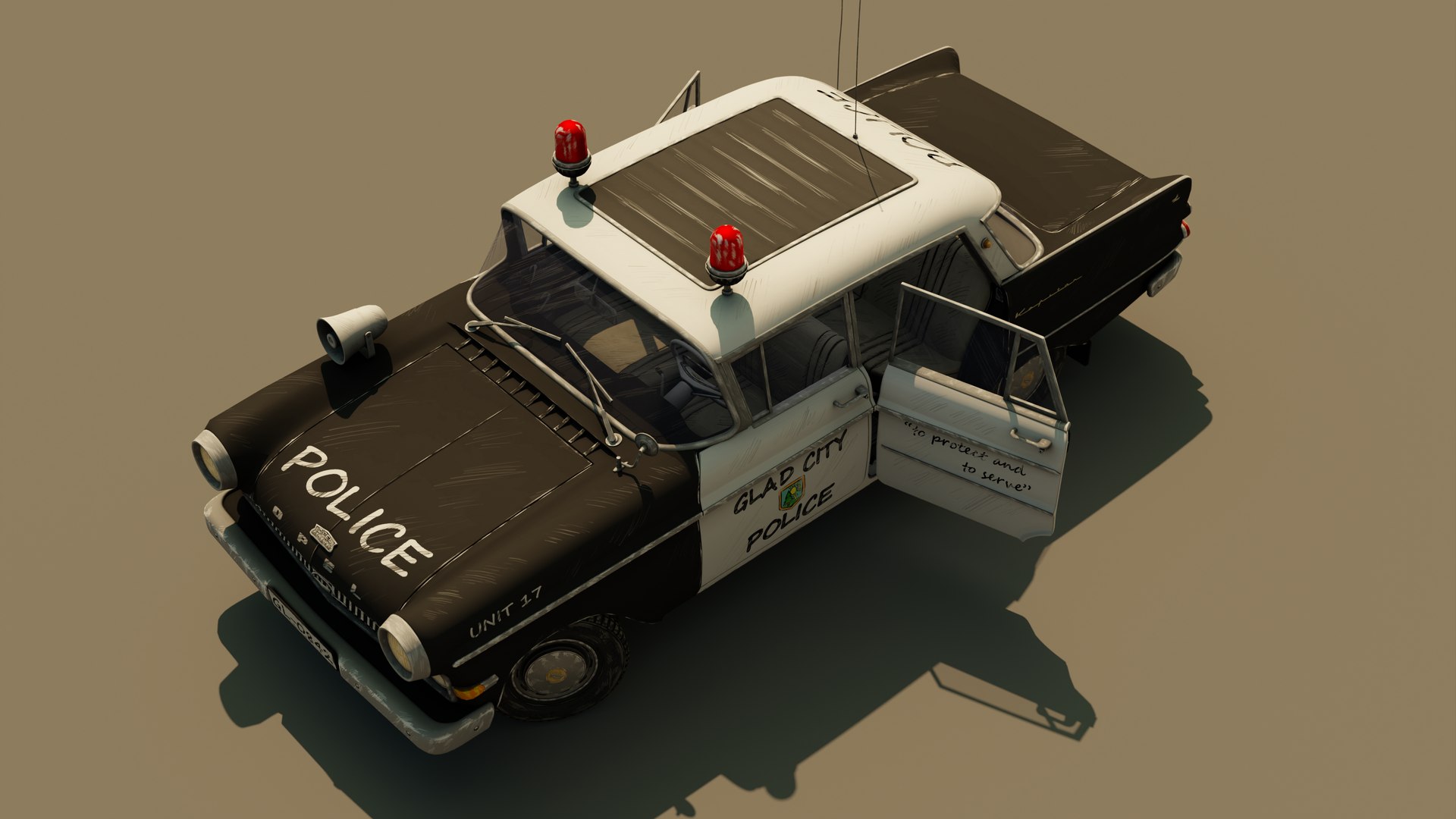 3D Stylized Police Car Model - TurboSquid 1579961