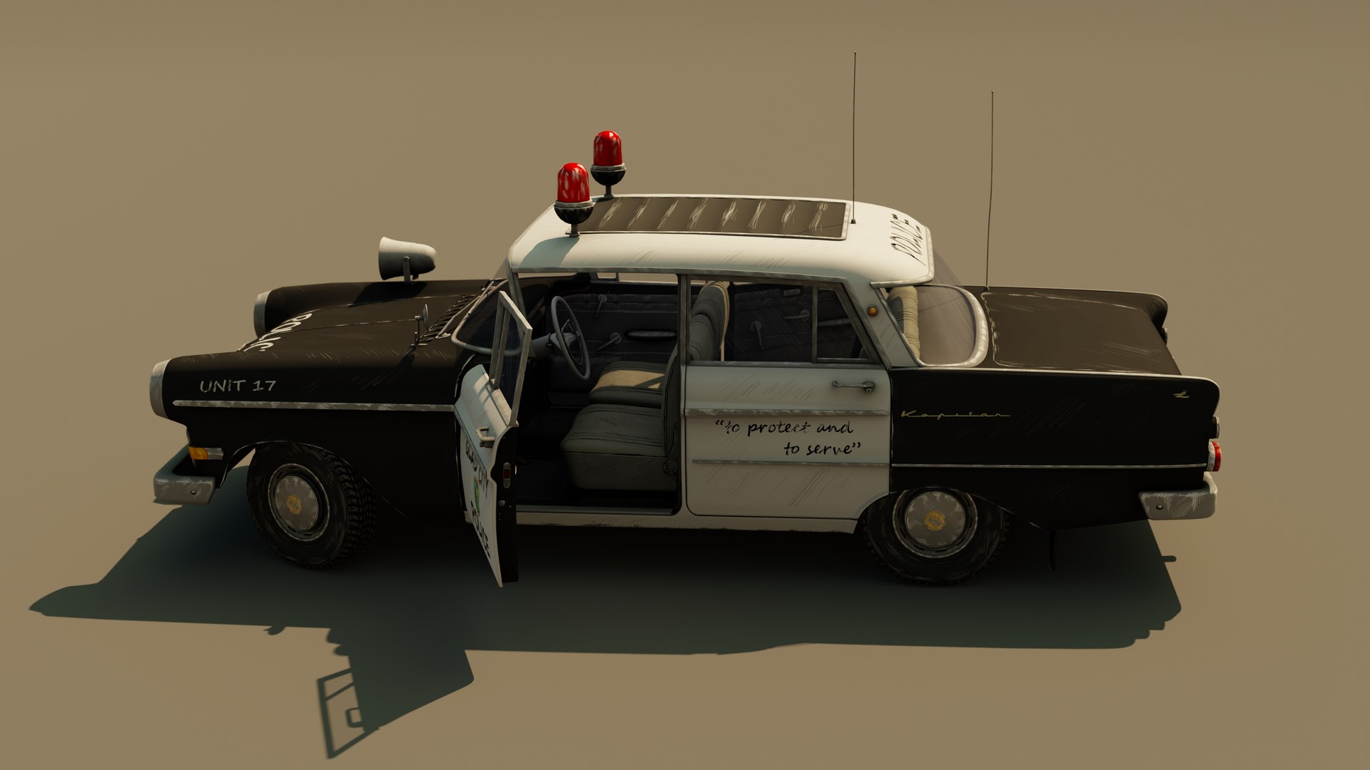 3D Stylized Police Car Model - TurboSquid 1579961