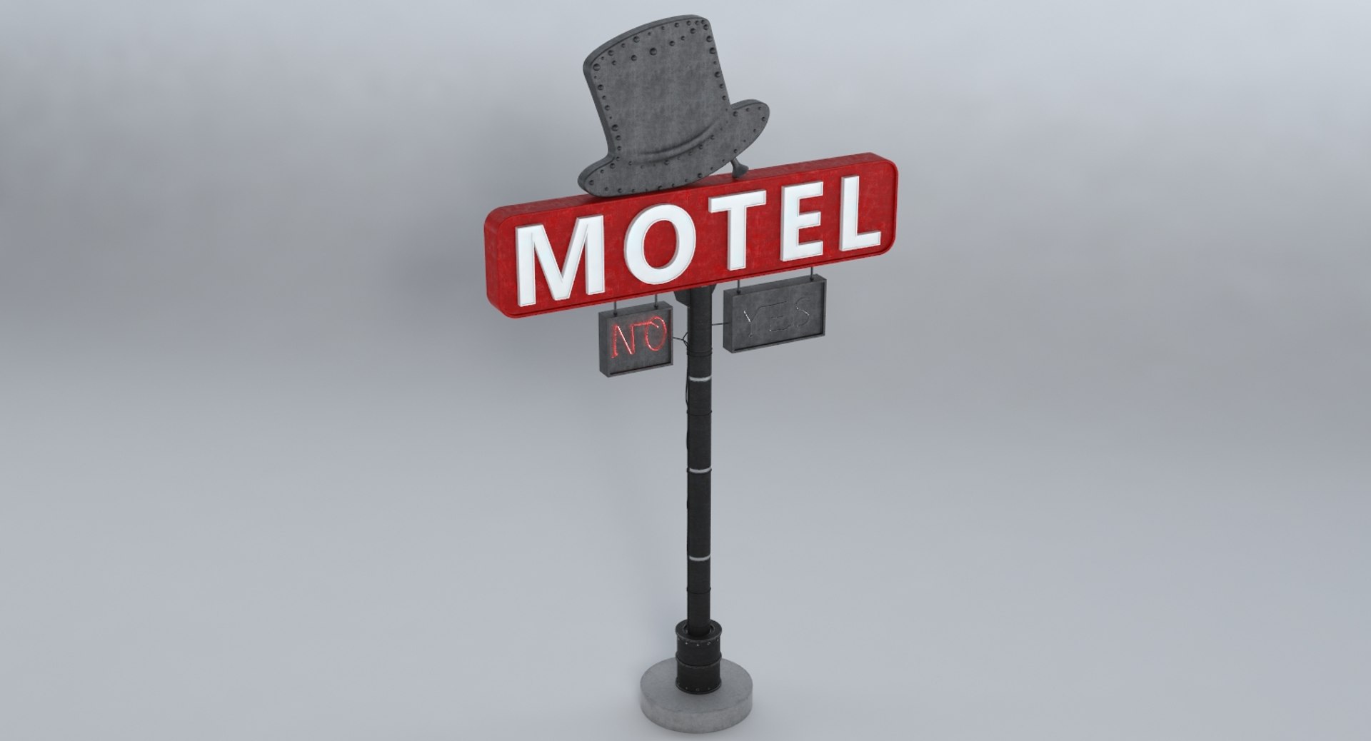 Sign Motel Model - TurboSquid 1291315