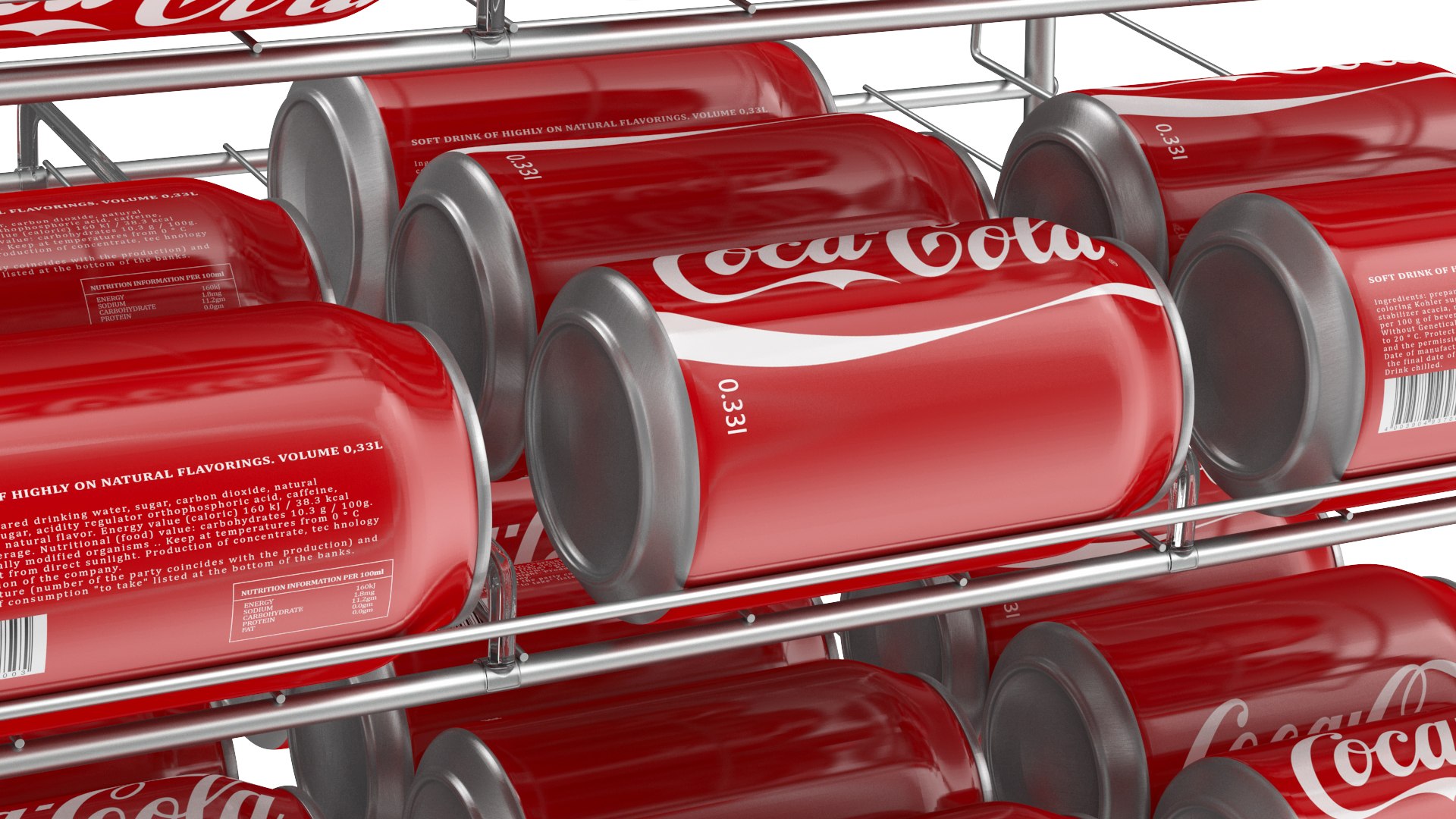 Soda Can Dispenser With Cola Cans 3D Model - TurboSquid 2021246