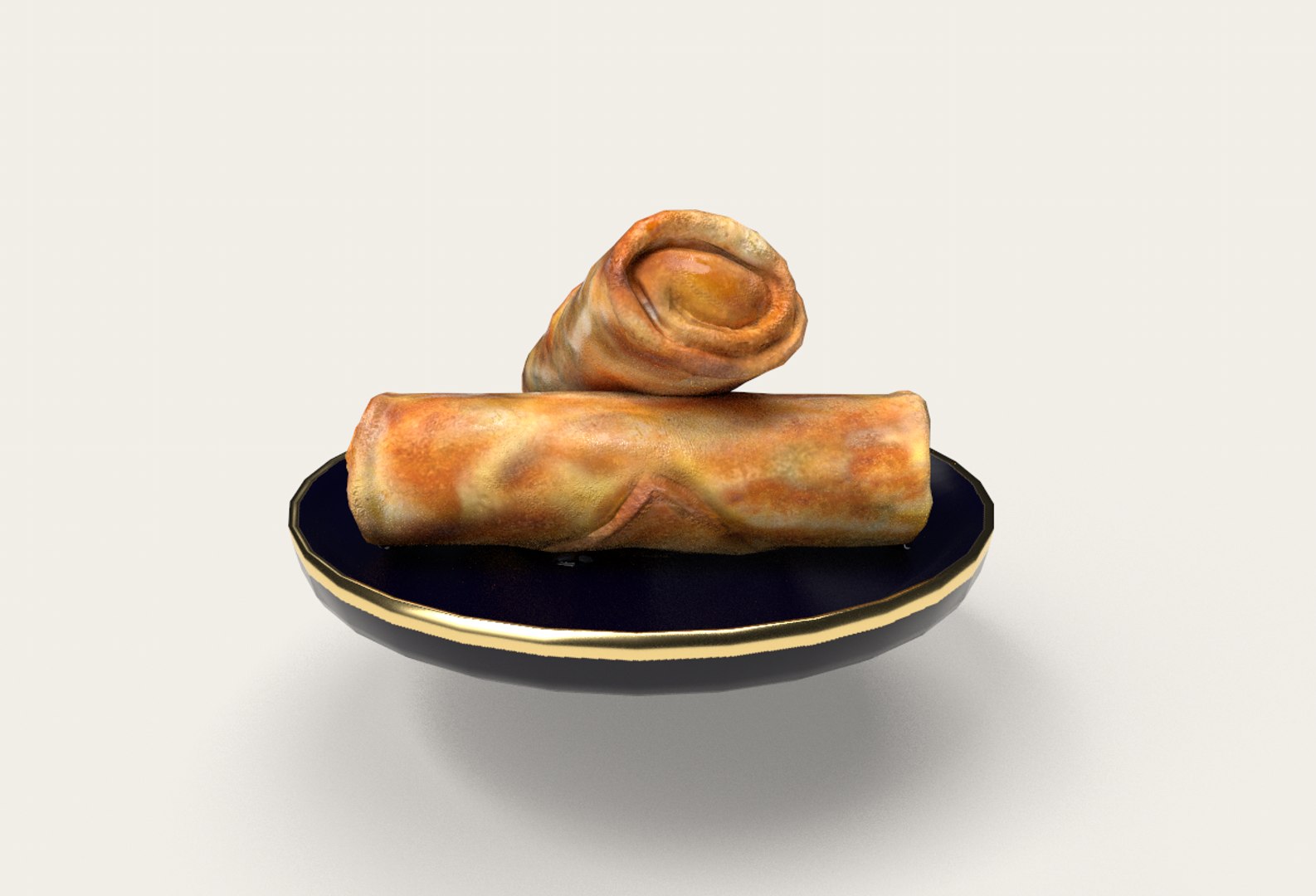 Asia food spring rolls 3D model - TurboSquid 1611709