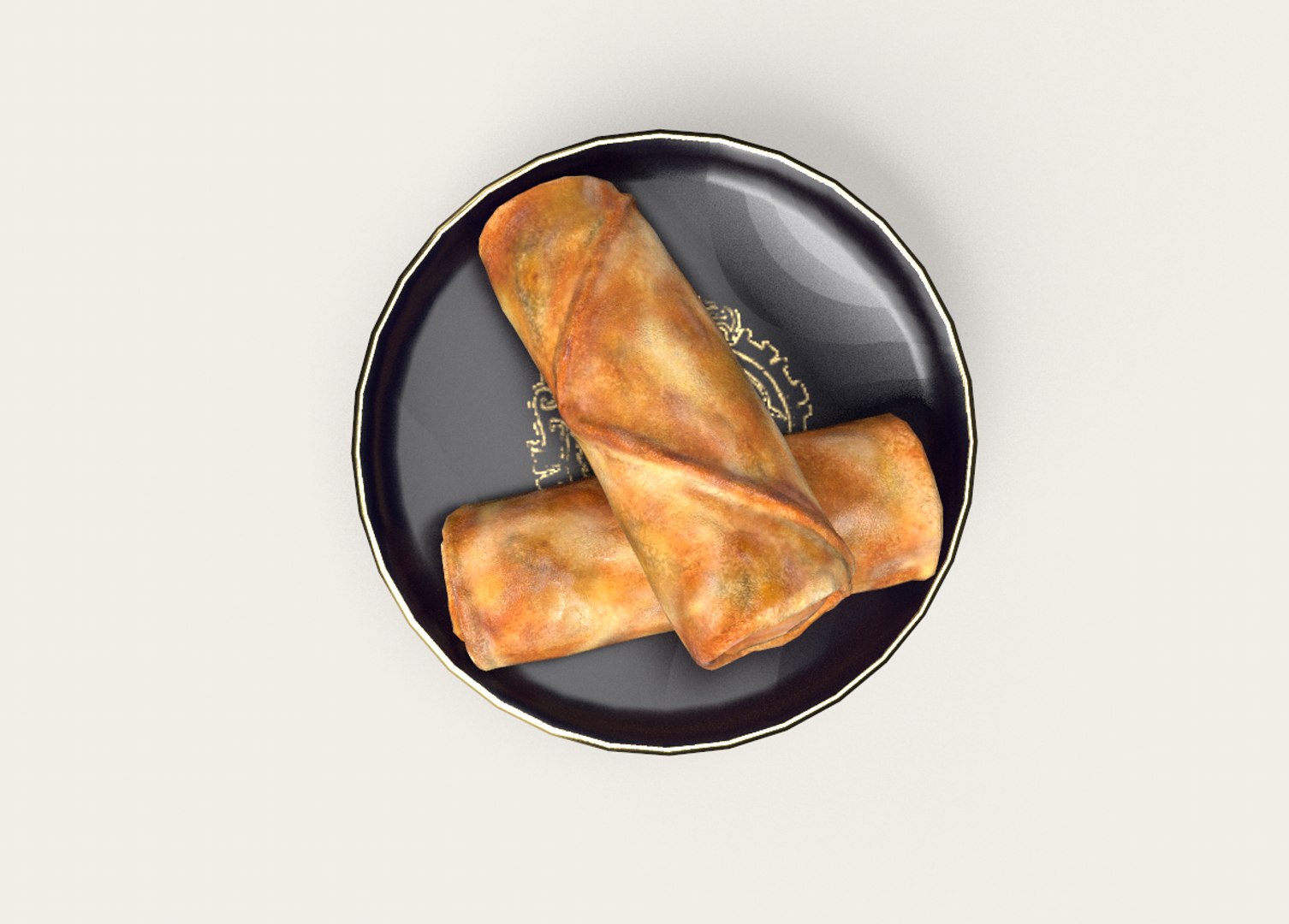 Asia food spring rolls 3D model - TurboSquid 1611709