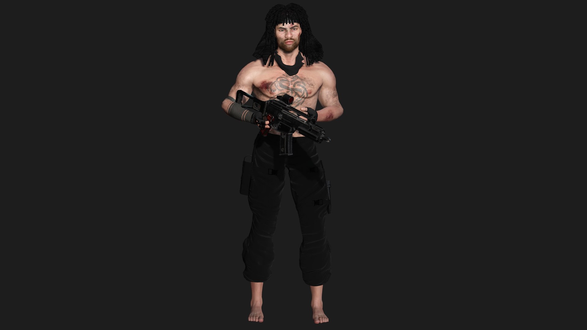 3D AAA 3D REALISTIC MAN CHARACTER -SHOOTER ACTION HEROES RAMBO Model ...