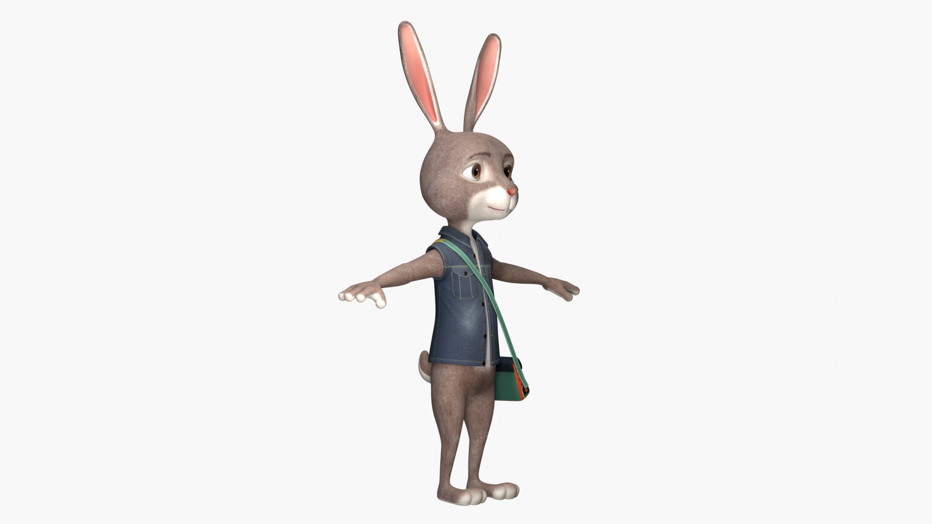 Cartoon Rabbit 3D Model - TurboSquid 2171117