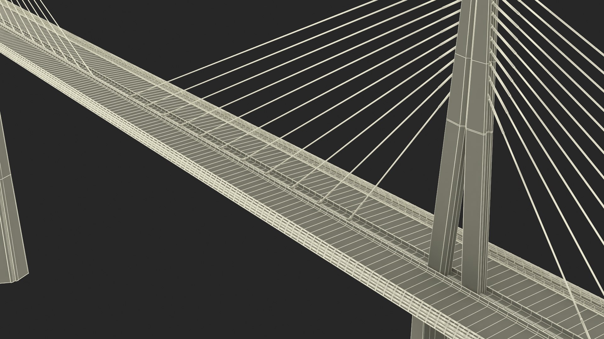 3D Suspension Bridge Millau Viaduct Model - TurboSquid 2266944