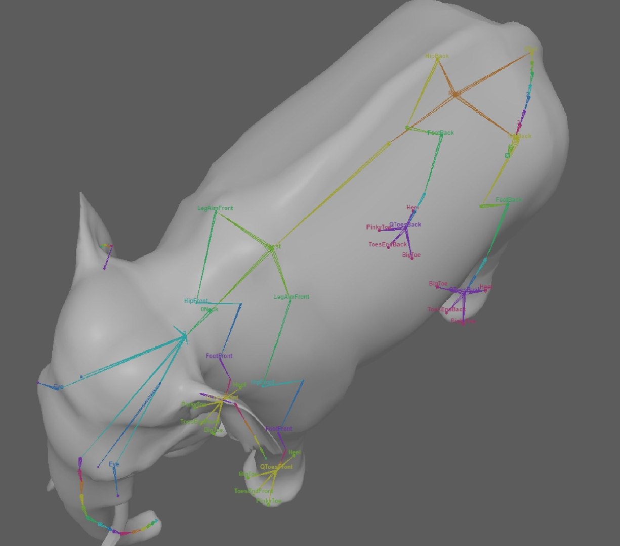 Asian Elephant Rig 3D Model - TurboSquid 1868205