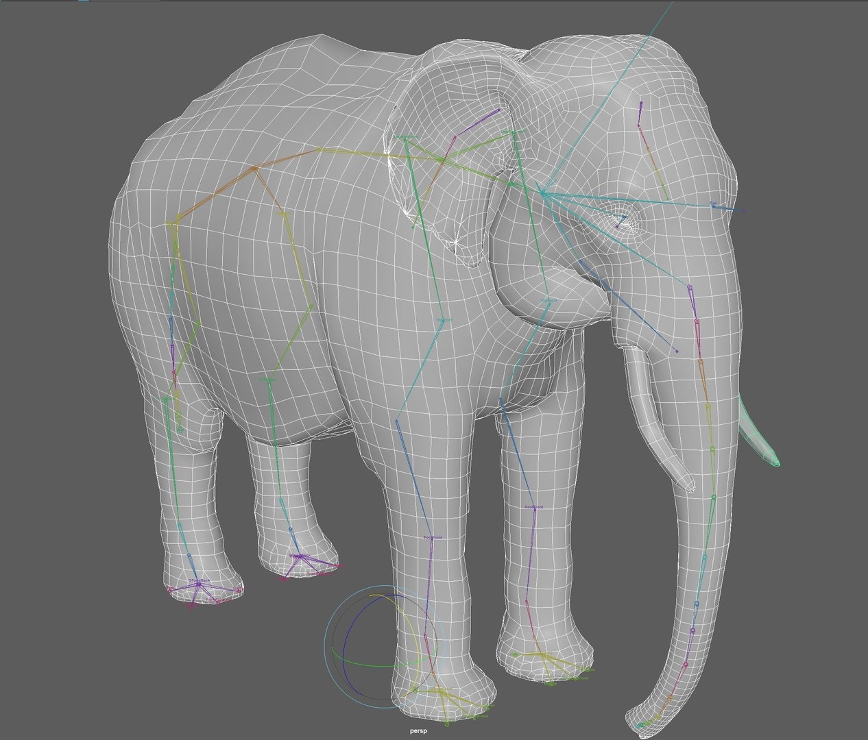 Asian Elephant Rig 3D Model - TurboSquid 1868205